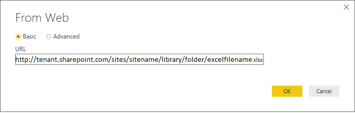 How To Connect To An Excel File Stored In Sharepoint Online From Power Bi Desktop
